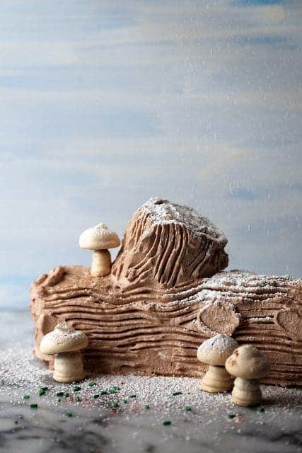 Chocolate Peppermint Icebox Yule Log Cake - Joy the Baker