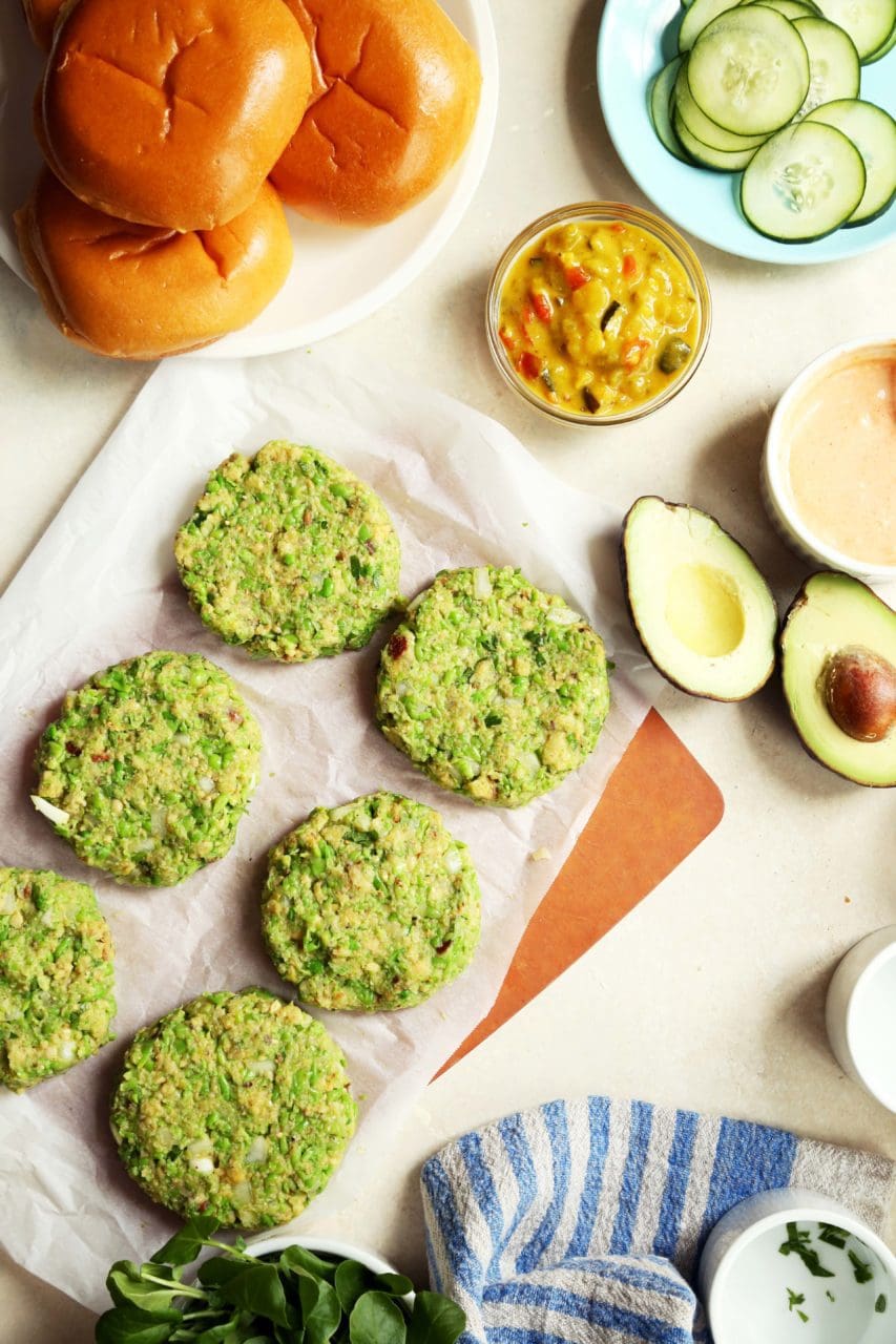 Spring Pea Veggie Burgers - Joy the Baker
