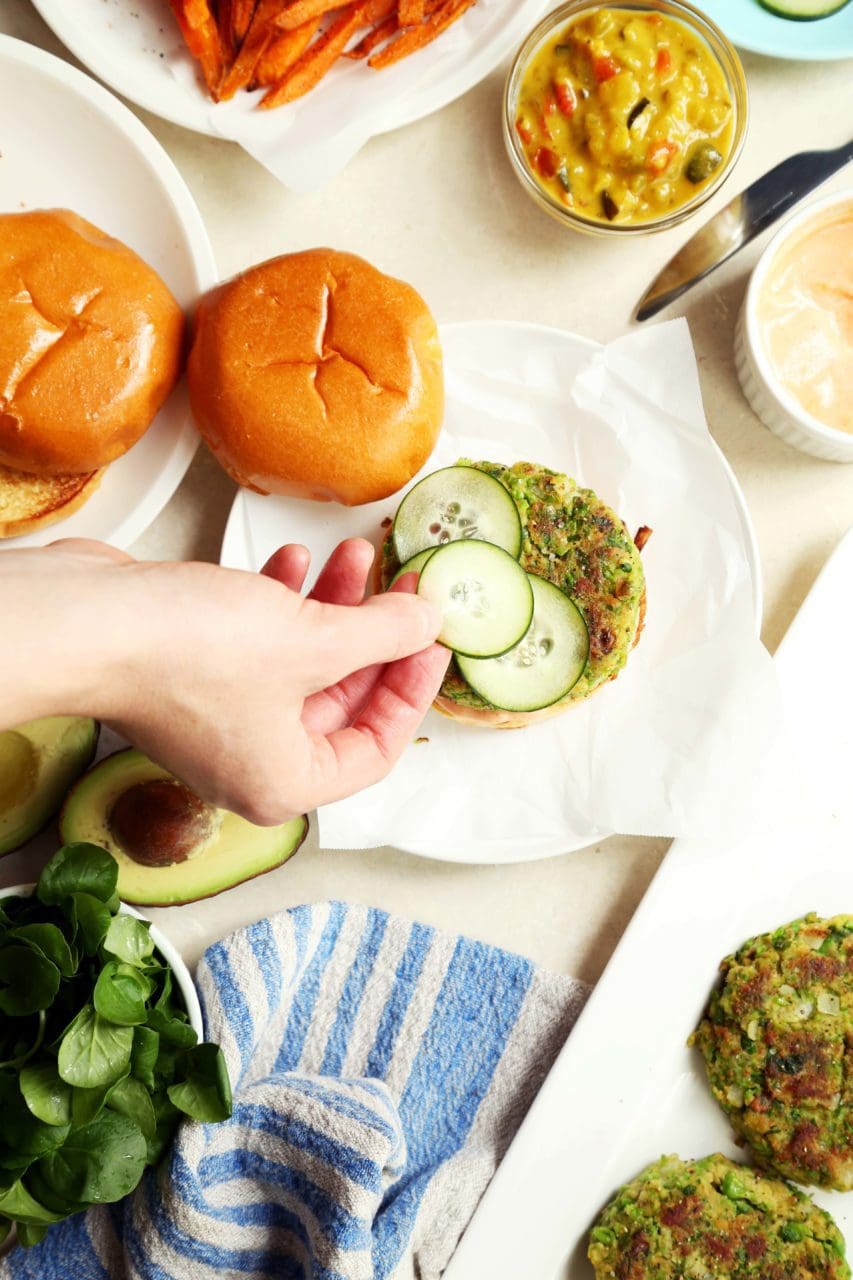 Spring Pea Veggie Burgers - Joy the Baker