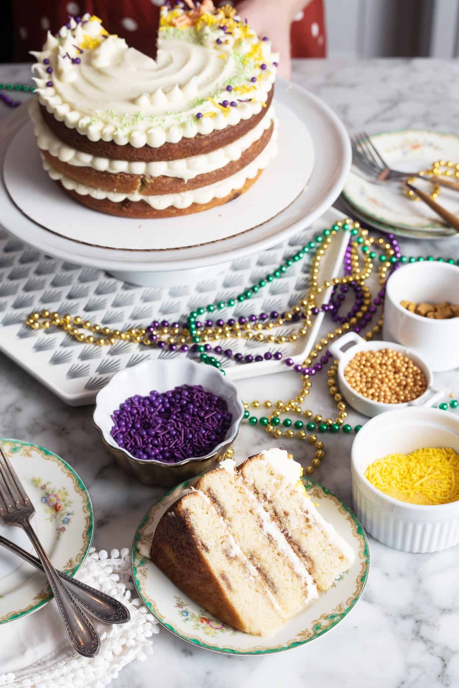 Cinnamon Swirled Layered King Cake With OSTER® - Joy the Baker