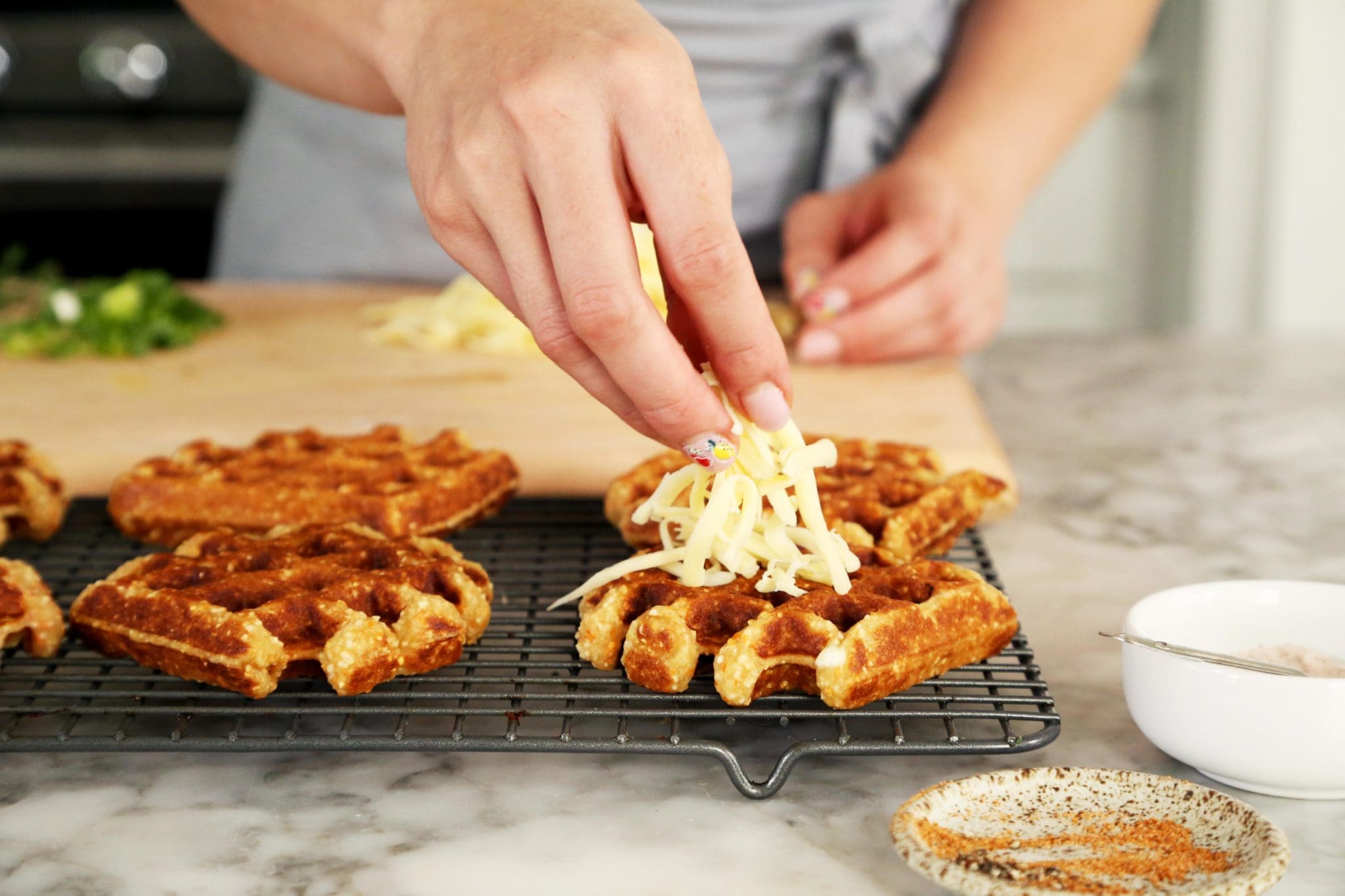 Shrimp and Grits Waffles - Joy the Baker