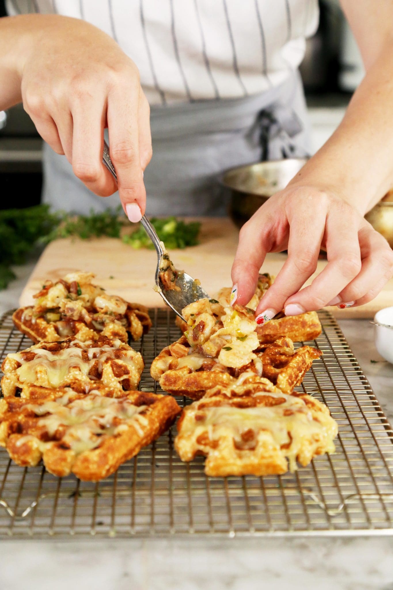 Shrimp and Grits Waffles - Joy the Baker