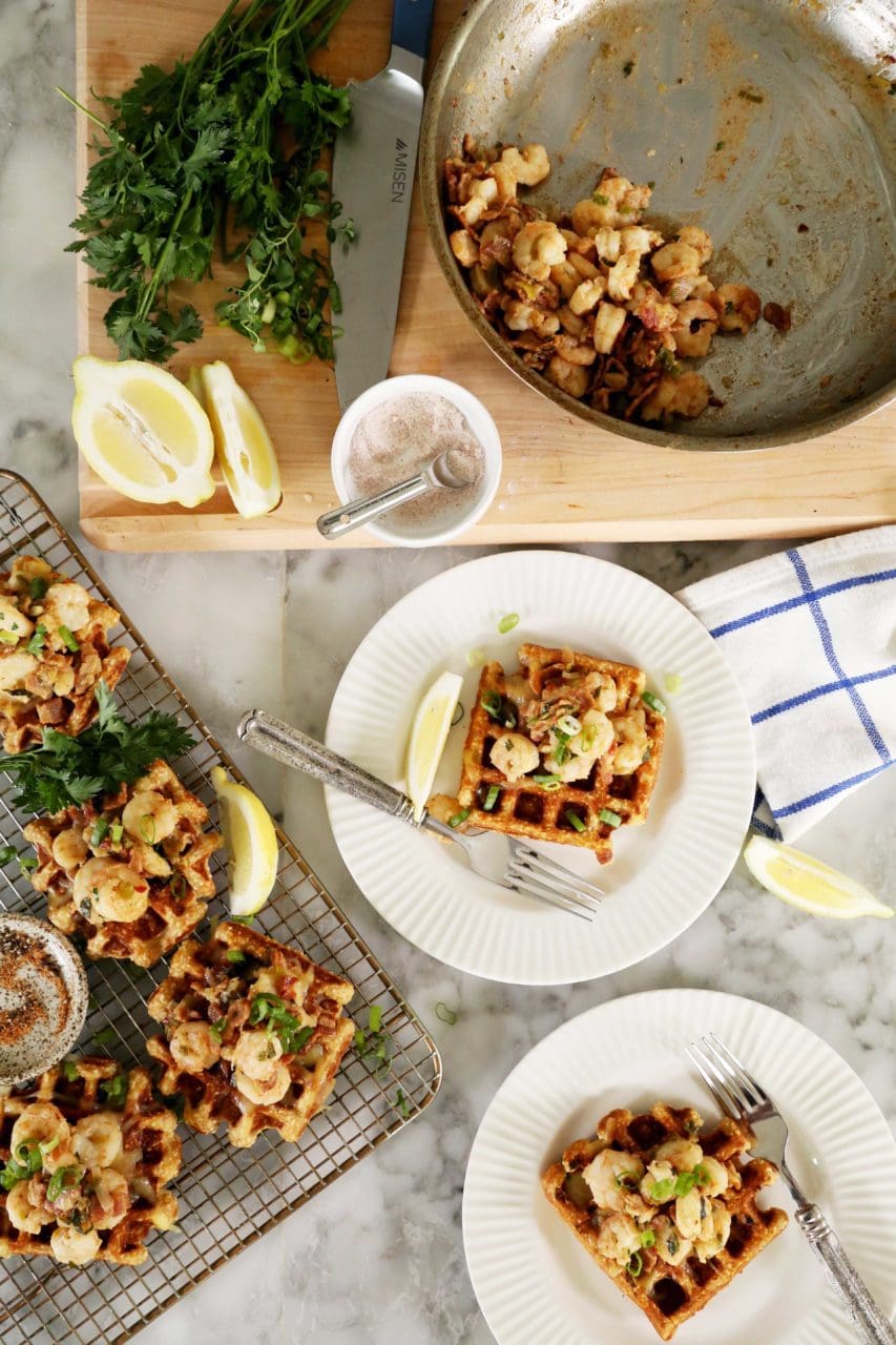 Shrimp and Grits Waffles - Joy the Baker