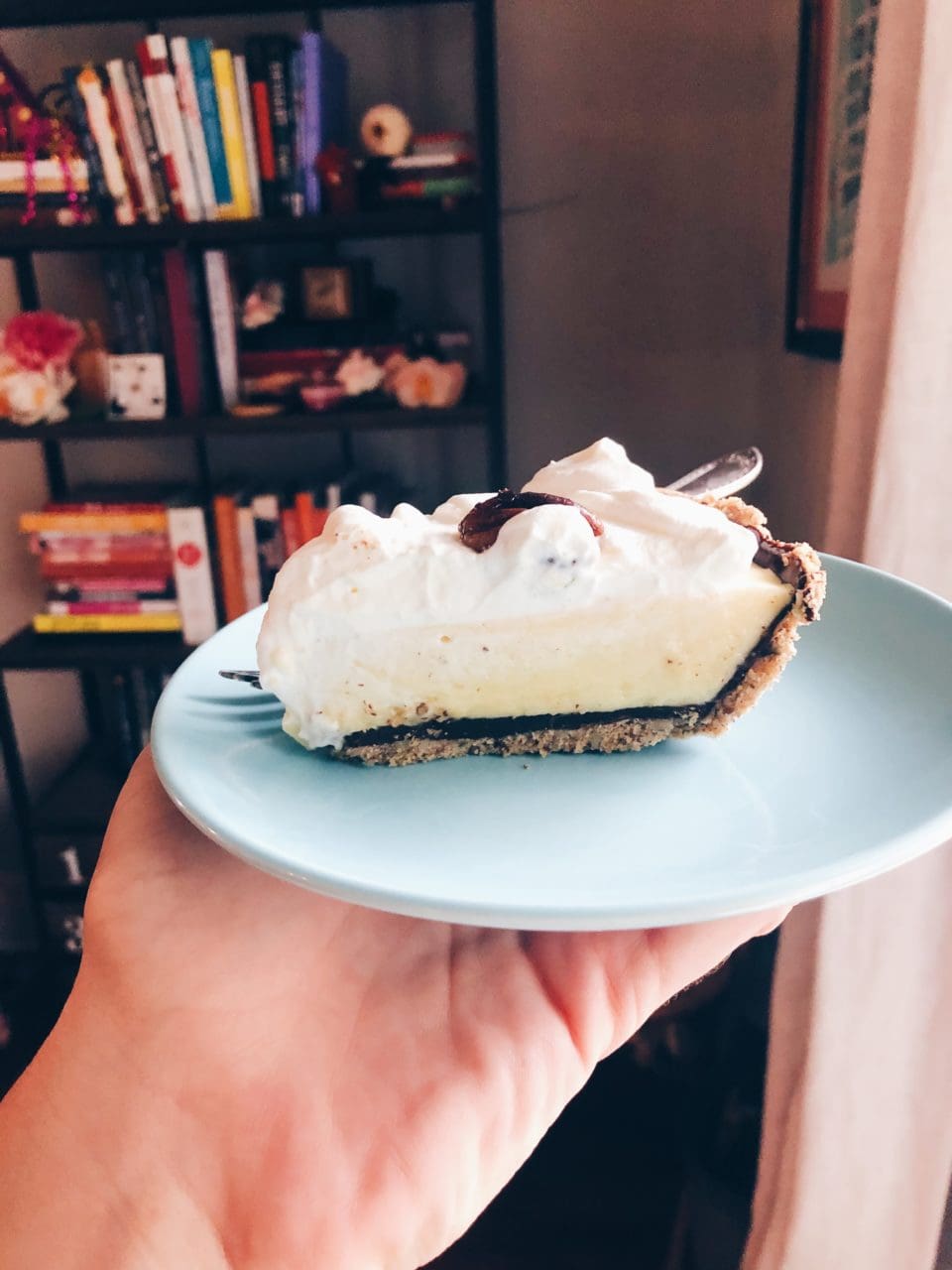 Dark and Stormy Cream Pie in Diamond Pecan Nut Crust - Joy the Baker