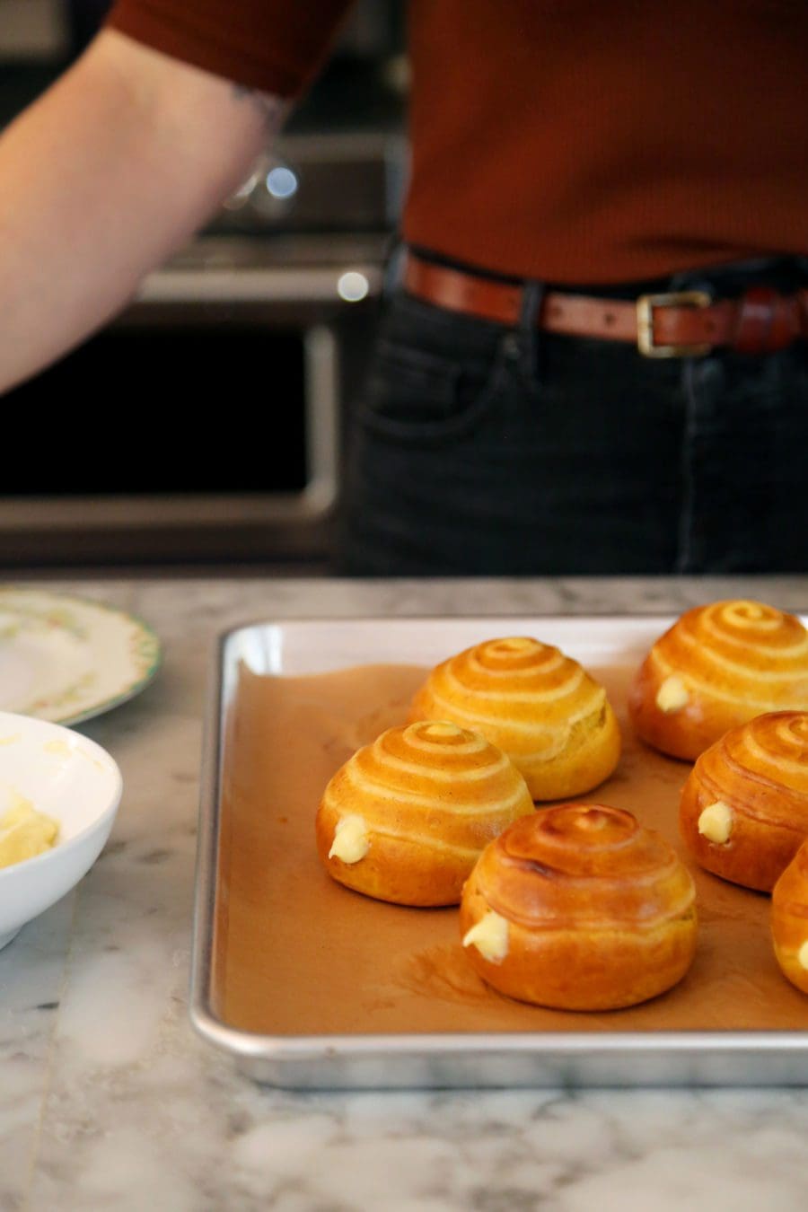 Sweet Little Pastry Cream Pumpkin Buns - Joy the Baker