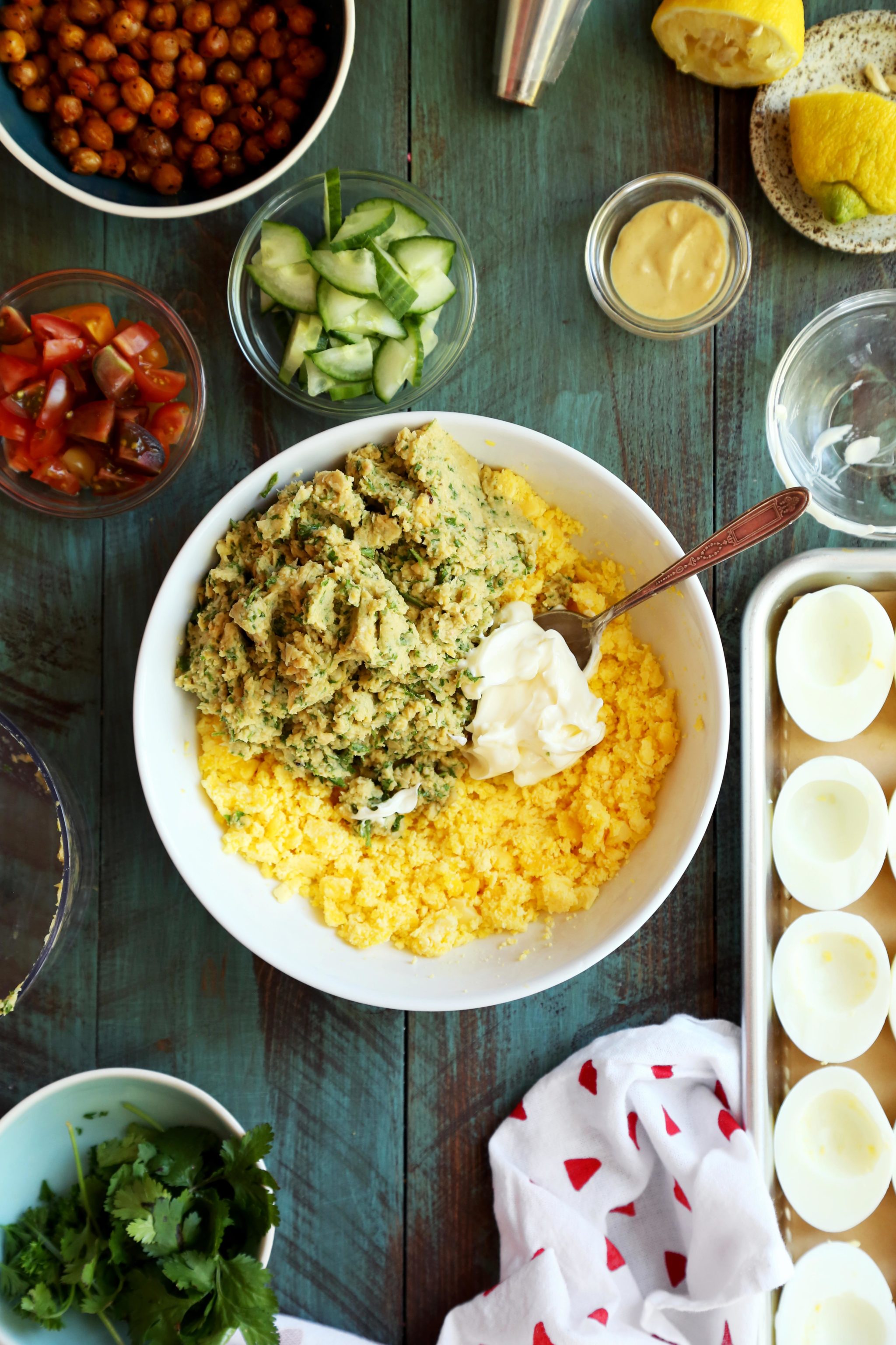 Falafel Deviled Eggs - Joy the Baker