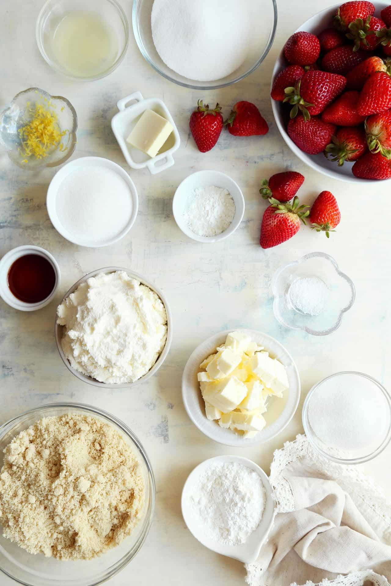 Almond Flour Whipped Ricotta Fresh Strawberry Bars - Joy the Baker