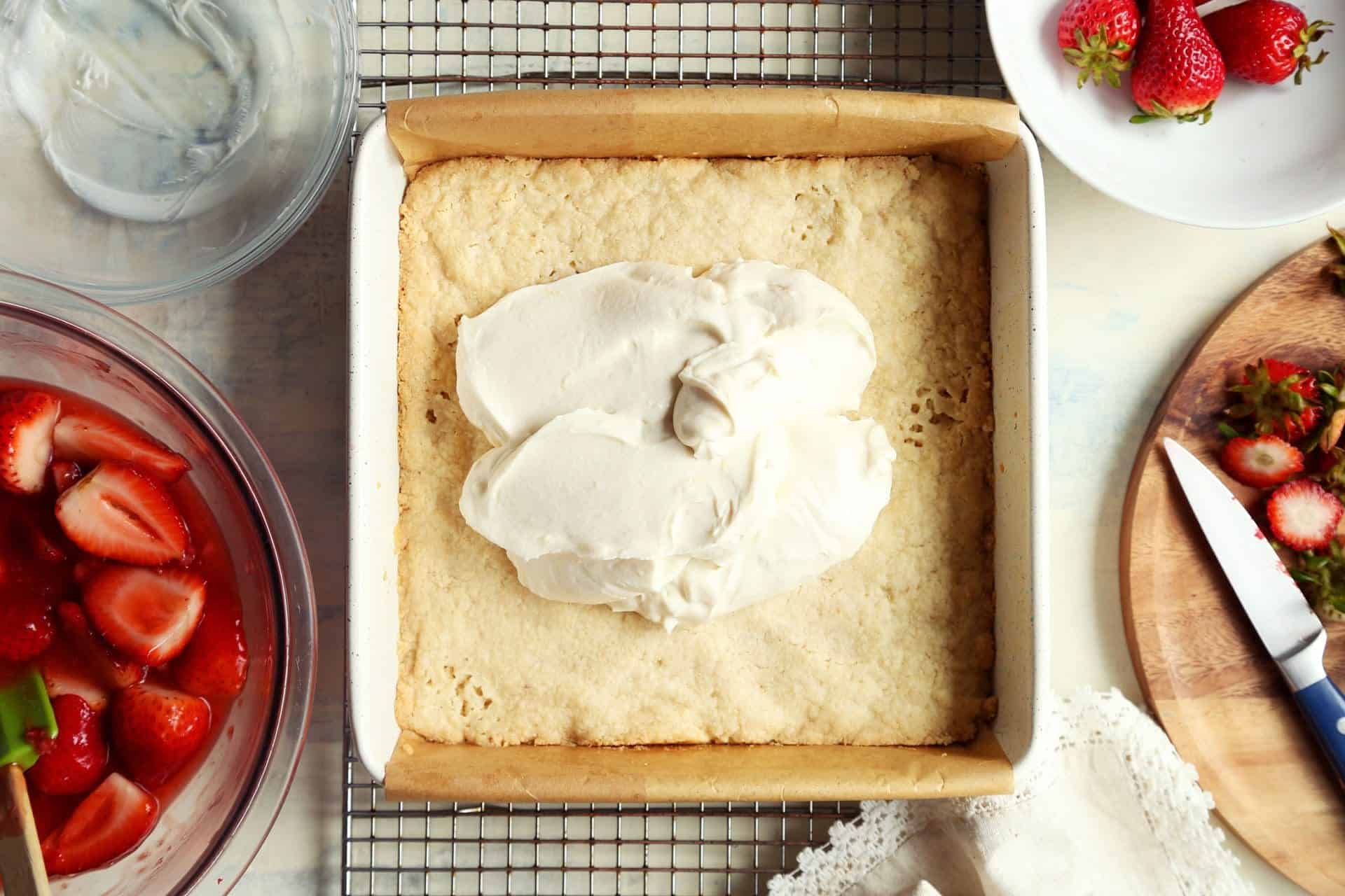 Almond Flour Whipped Ricotta Fresh Strawberry Bars - Joy the Baker