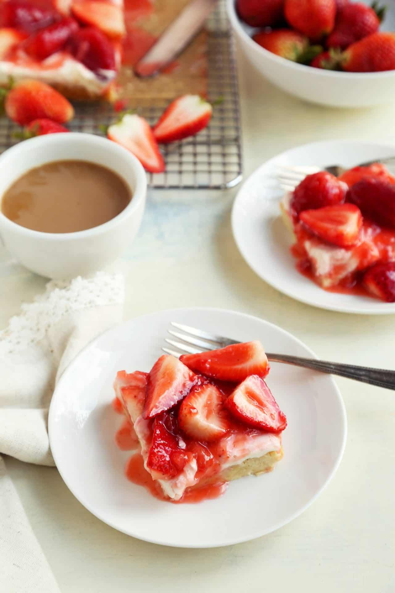 Almond Flour Whipped Ricotta Fresh Strawberry Bars - Joy the Baker