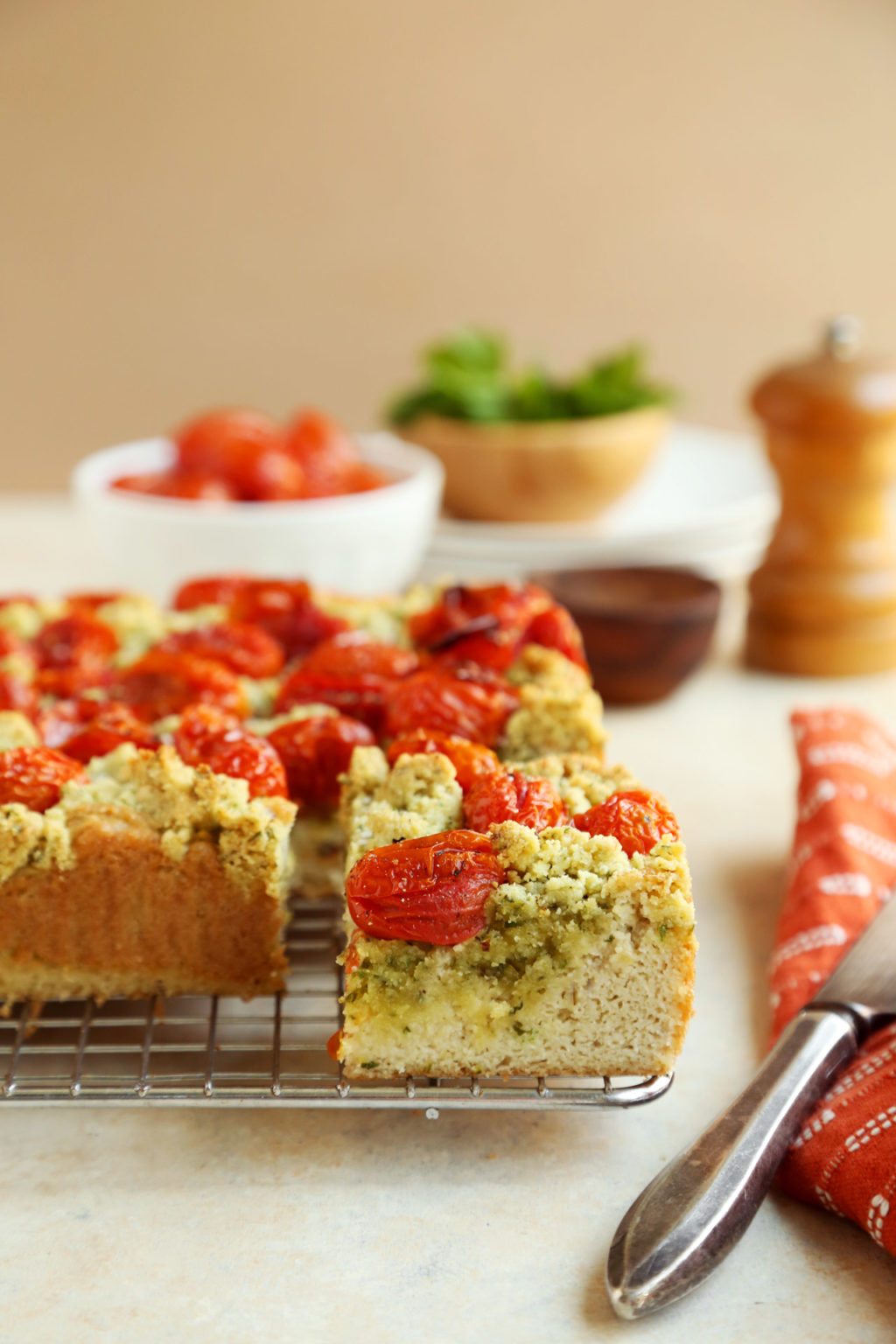Sweet Laurel's Grain-Free Savory Coffee Cake with Roasted Tomatoes ...