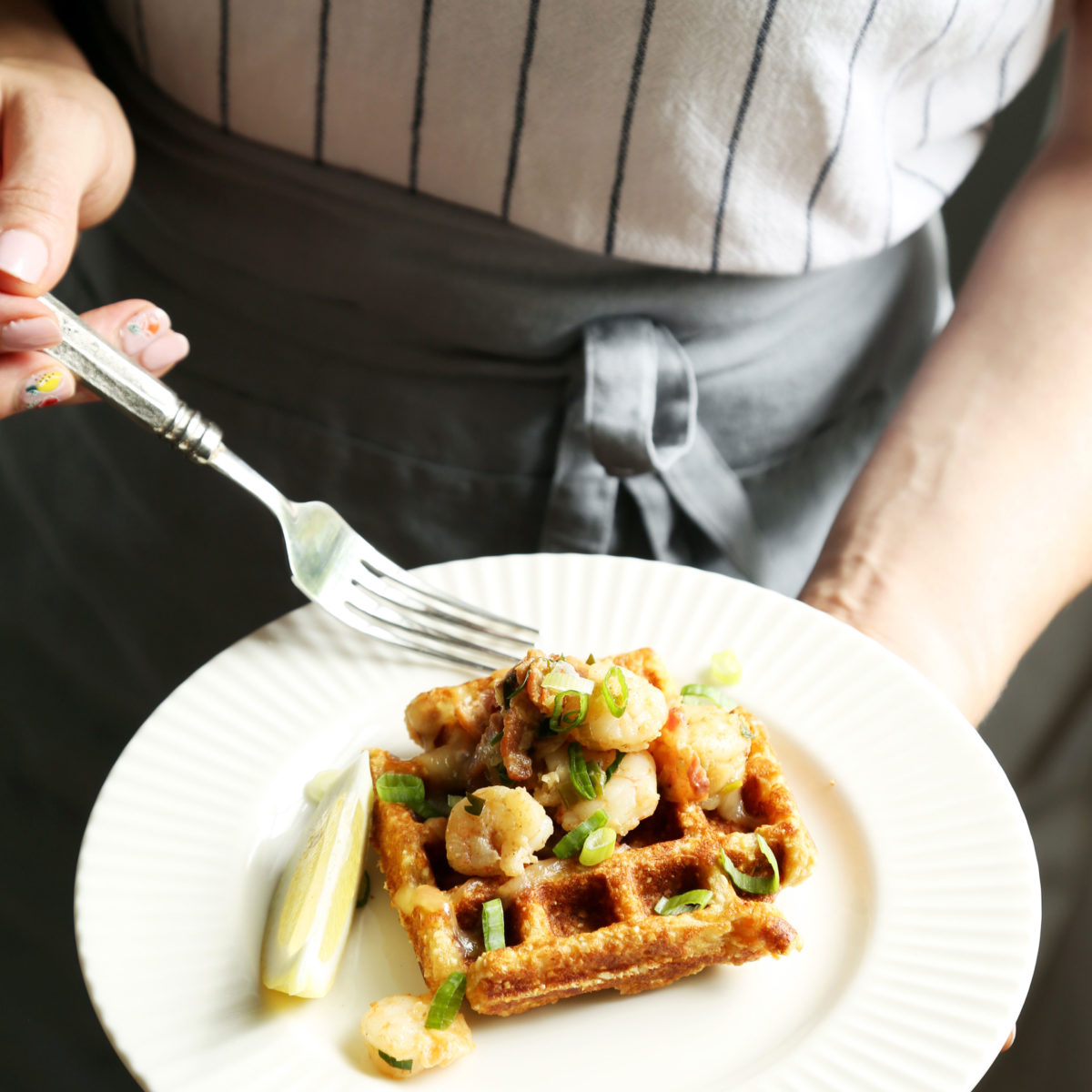 Shrimp and Grits Waffles - Joy the Baker