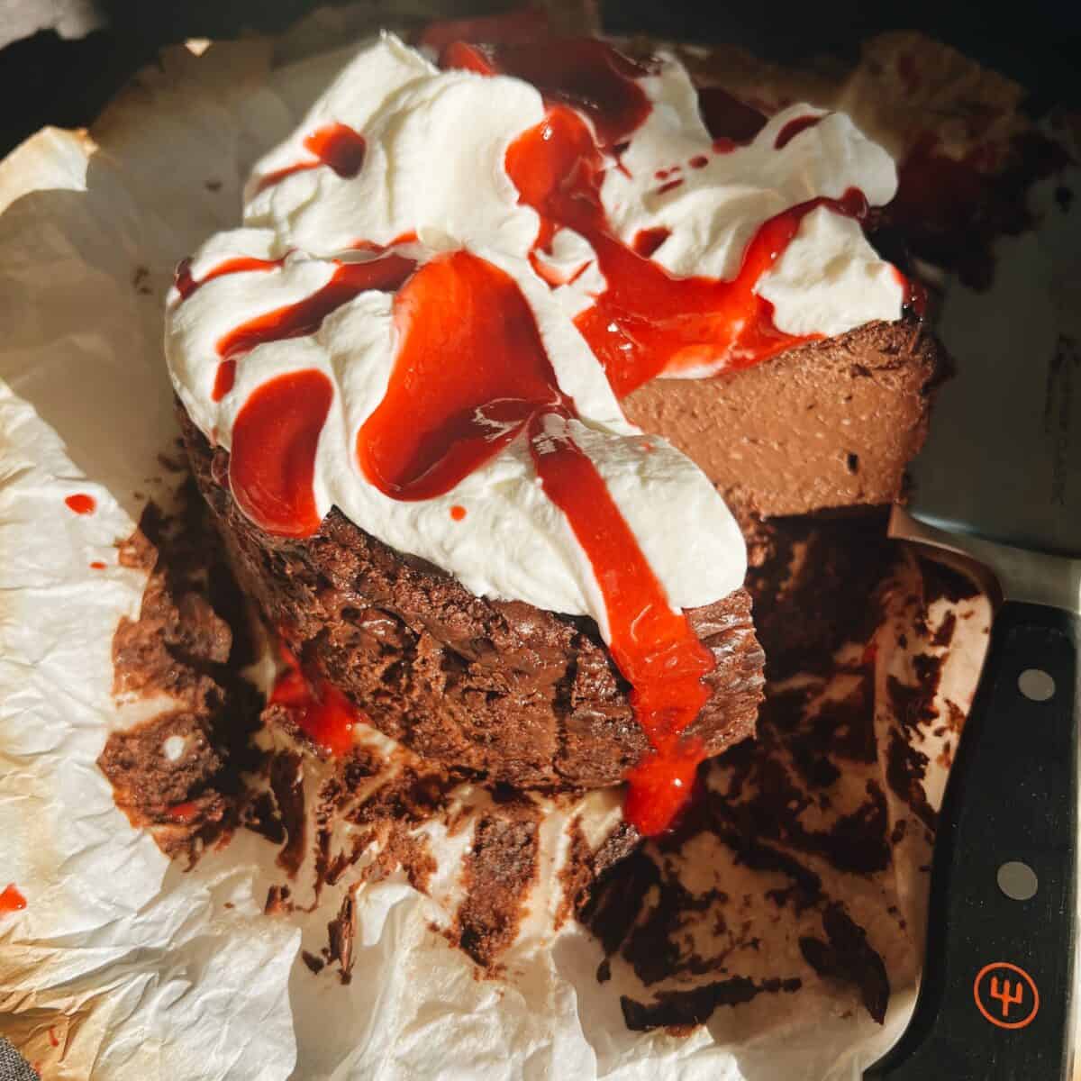 Burnt Chocolate Basque Cheesecake - Joy the Baker