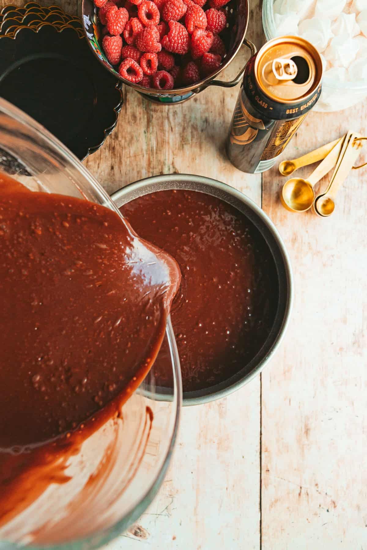 Wedding Cake Inspo: Chocolate Stout Cake with Raspberries and Cream ...