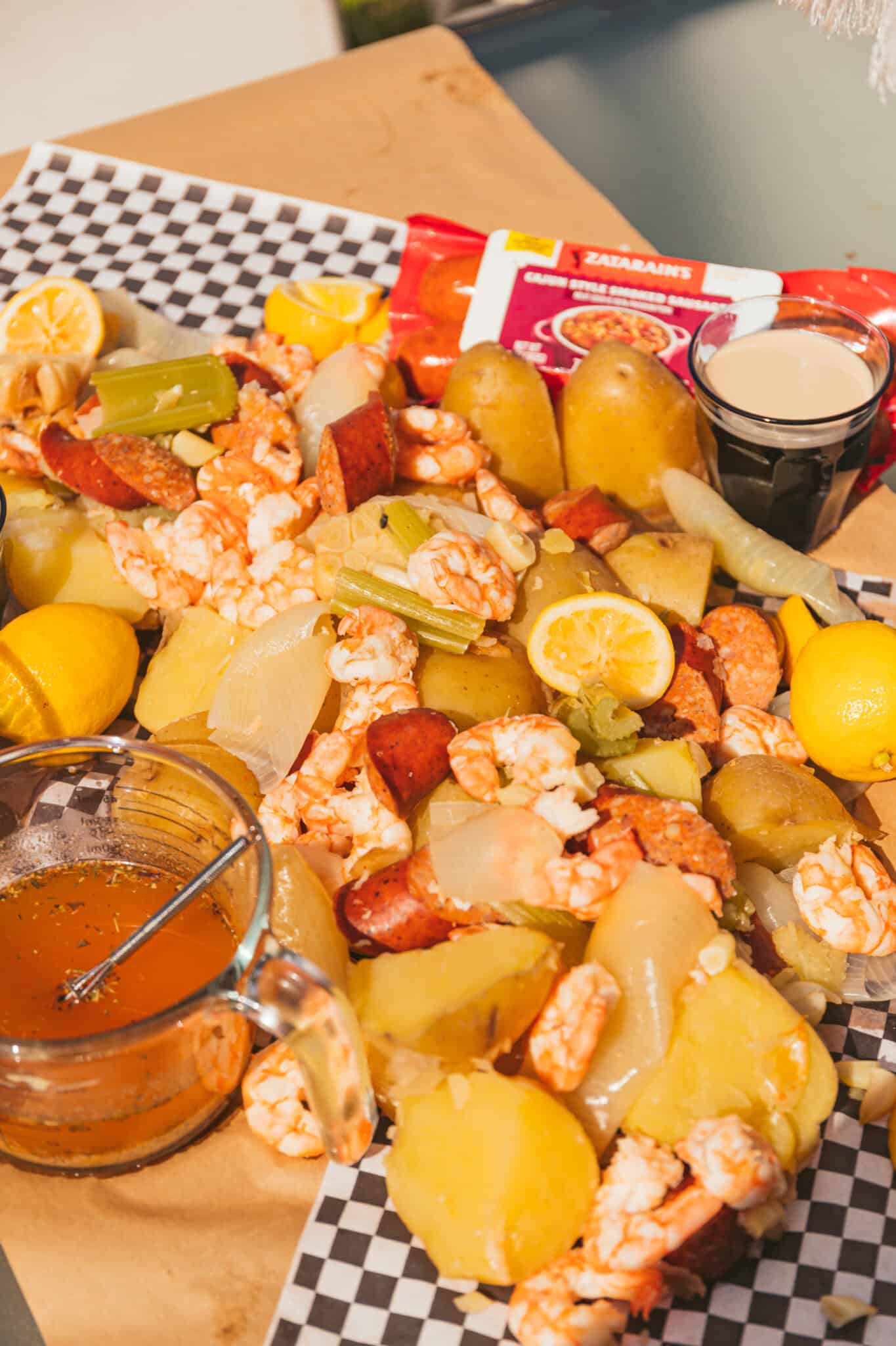 Stovetop Zatarain’s Shrimp Boil with Cajun Style Smoked Sausage ...